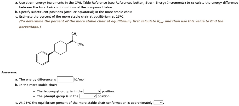 SOLVED: Use strain energy increments in the OWL Table Reference (see ...