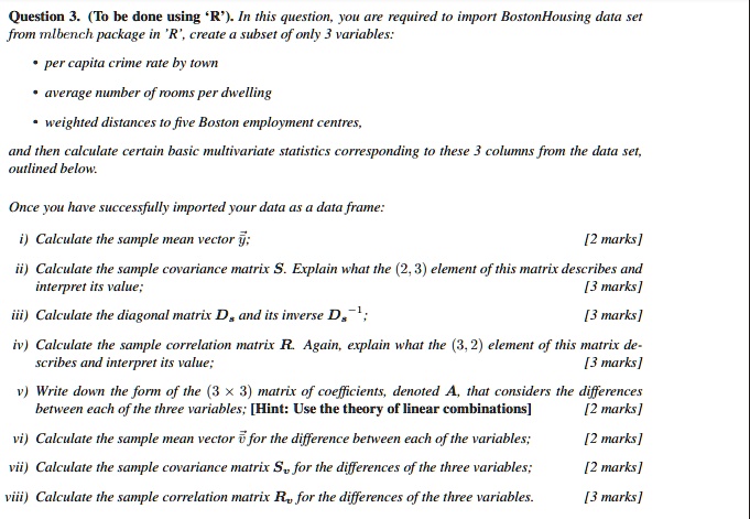question 3 to be done using r this question you are required from mlbench package in r create ...