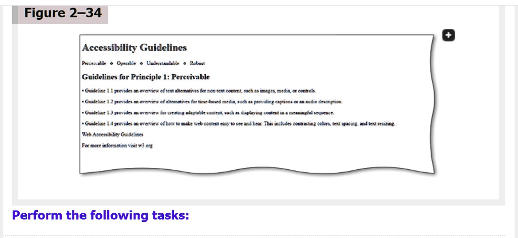 Figure 2-34 Accessibility Guidelines Perceivable • Operable • Understandable • Robust Guidelines ...