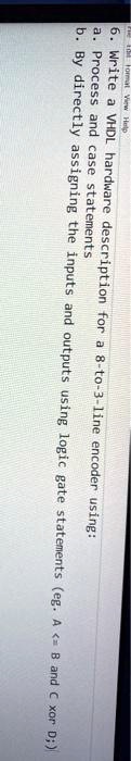 Aprocess And Case Statements B By Directly Assigning The Inputs And