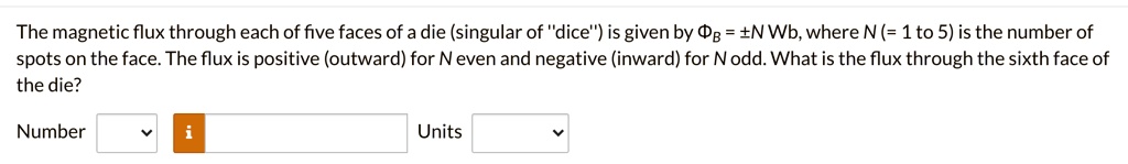 SOLVED: Texts: The magnetic flux through each of the five faces of a ...