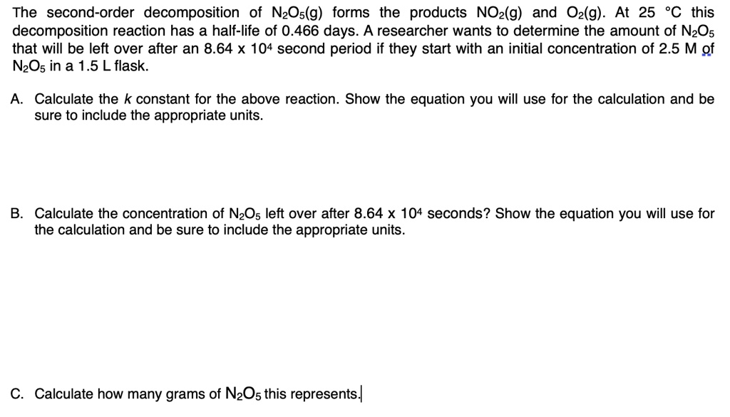 SOLVED: The second-order decomposition ofNzOs(g) forms the products NOz ...