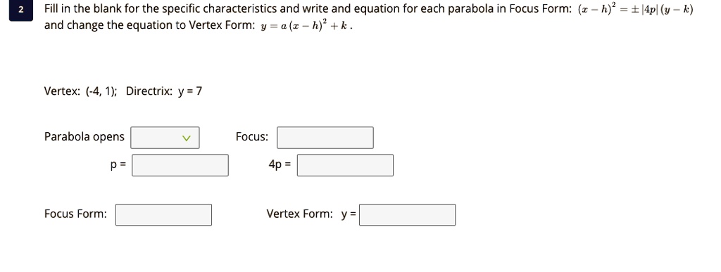 fill in the blank for the specific characteristics and write and ...