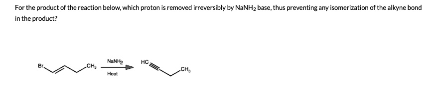 For the product of the reaction below, which proton is removed ...