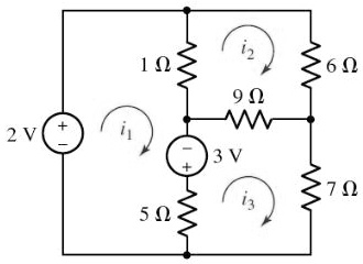 SOLVED: Using mesh analysis, determine numerical values for each ofthe three mesh currents as ...