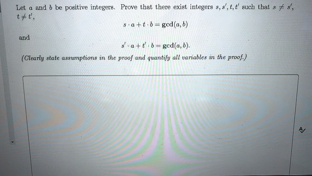 SOLVED: Let a and b be positive integers. Prove that there exist integers x, x', y, y' such that ...