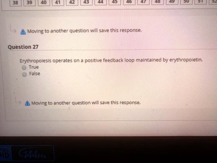 SOLVED: Erythropoiesis operates on a positive feedback loop maintained ...