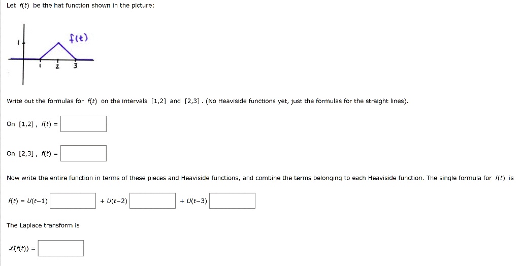 let flt be the hat function shown the picture fot write out the ...