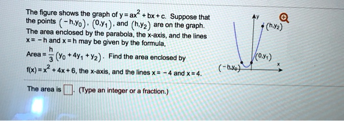 SOLVED: The figure shows the graph of y = ax^2 + bx + c. Suppose that ...