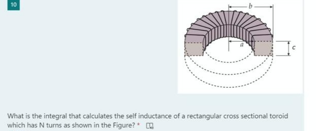 10 What is the integral that calculates the self inductance of a ...