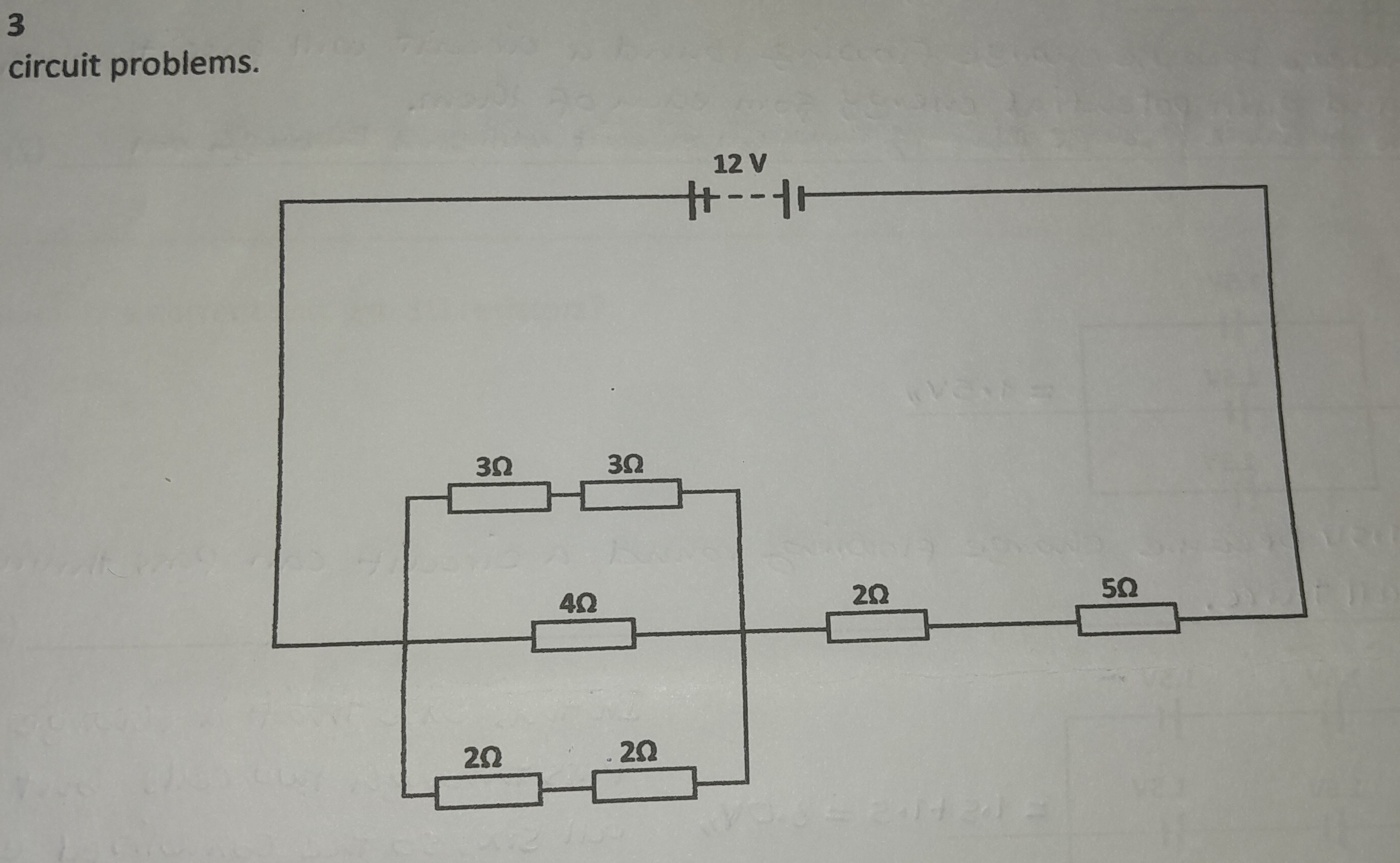 SOLVED: 3 circuit problems.