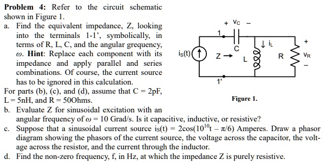 SOLVED: Problem 4: Refer to the circuit schematic shown in Figure 1. a. Find the equivalent ...