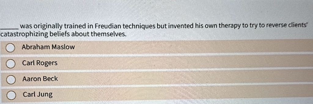 was originally trained in Freudian techniques but invented his own ...