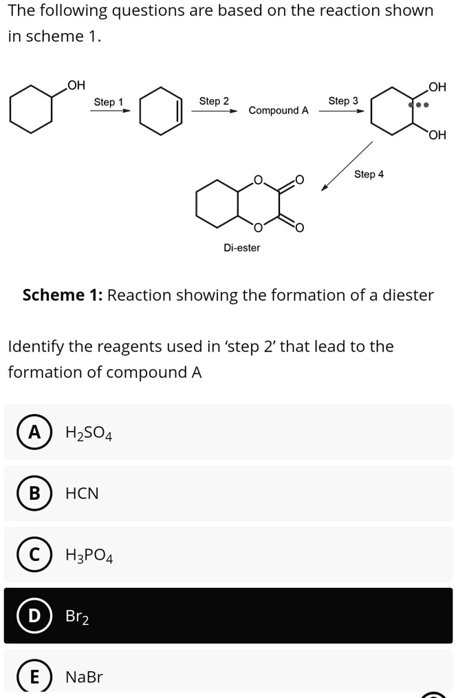 the following questions are based on the reaction shown in scheme 1 ...