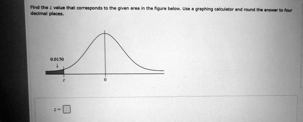 find the value that corresponds to the given area in the figure below ...