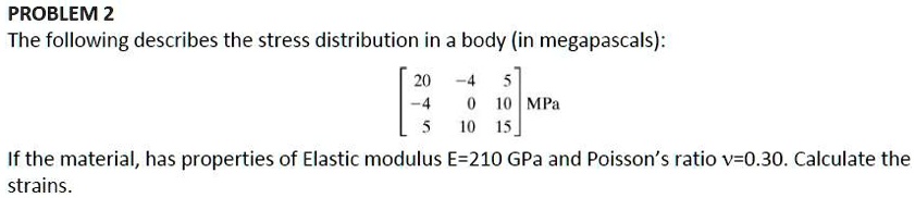 problem 2 the following describes the stress distribution in a body in ...