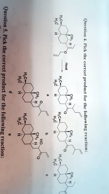SOLVED: ' Pick the correct product for the following reaction: Pick the ... SOLVED: ' Pick the correct product for the following reaction: Pick the ...