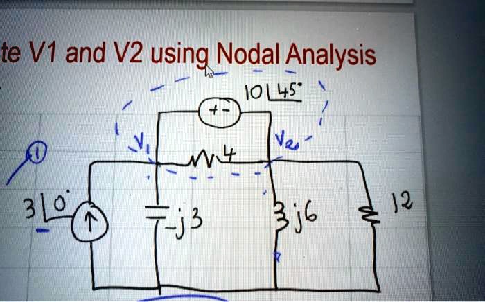 Solved How Do You Solve For V1 And V2 Using Nodal Analysis V1 And V2 5902