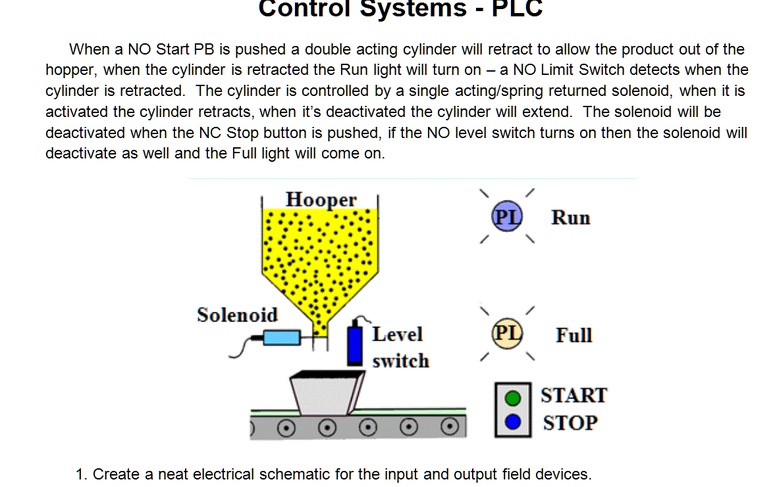 SOLVED: Hopper, when the cylinder is retracted, the Run light will turn ...