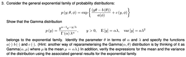 consider the general exponential family of probability distributions wo bq pv 00 ep cyo ao show ...