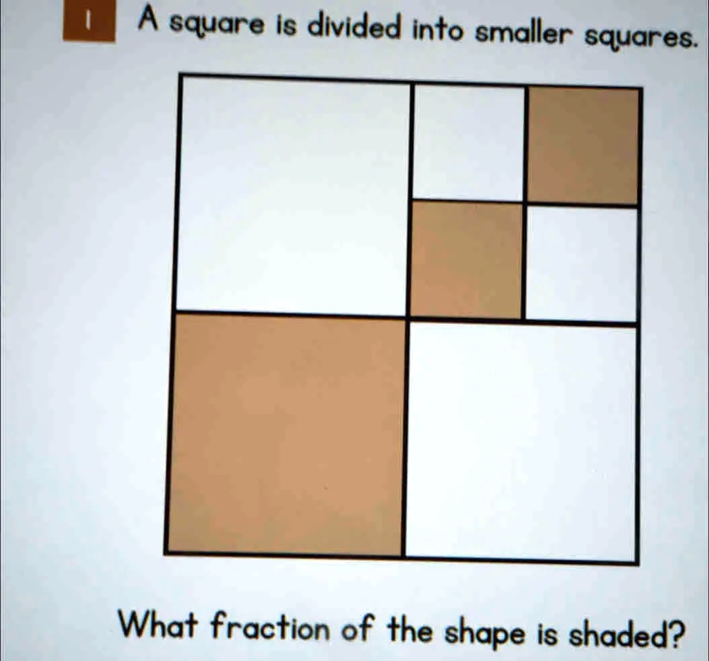 SOLVED: A square Is divided into smaller squares: What fraction of the ...