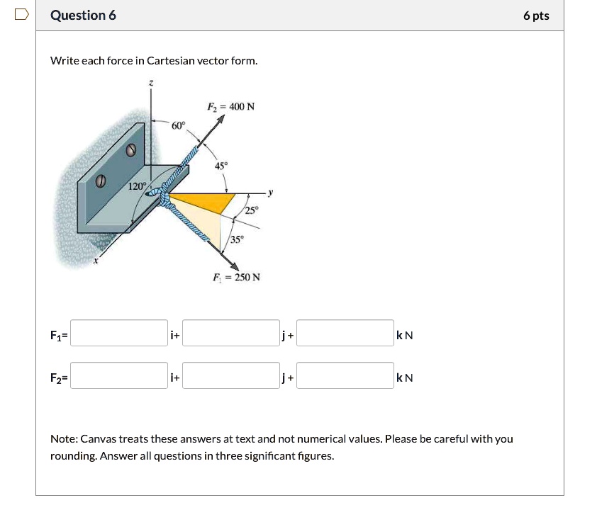 SOLVED: Determine the resultant force as a Cartesian vector. Determine ...
