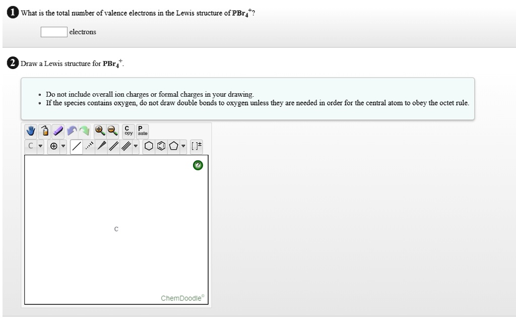 SOLVED: What is the total number of valence electrons in the Lewvis ...