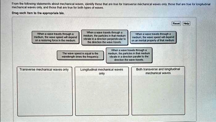 From the following statements about mechanical waves, identify those ...
