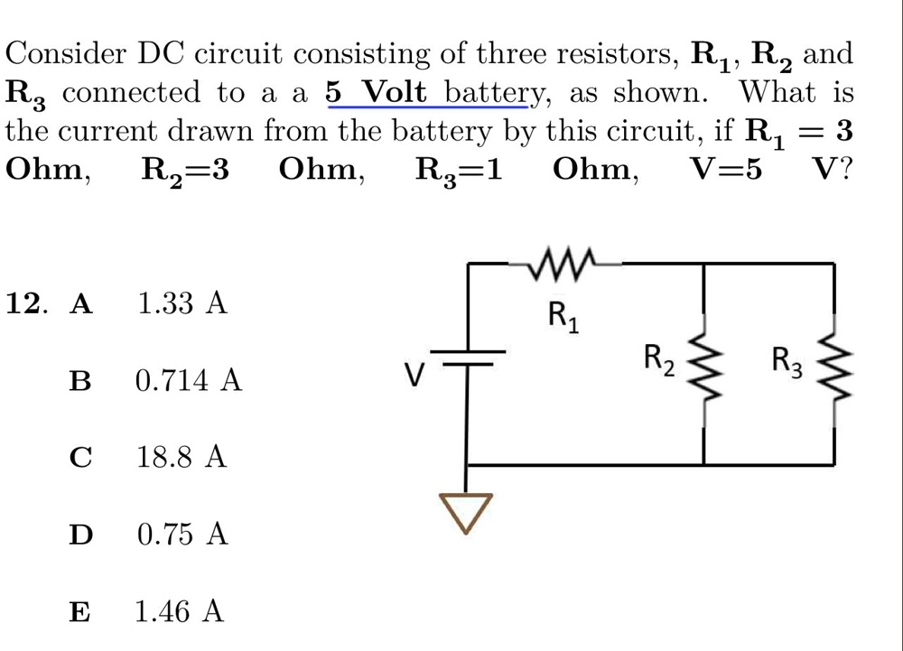 SOLVED: Consider a DC circuit consisting of three resistors, R1, R2 ...