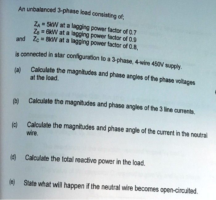 SOLVED: ZA = 5 kW at a lagging power factor of 0.7 and Zg = 6 kW at a ...