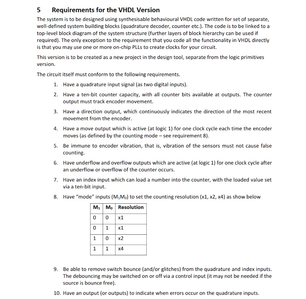 SOLVED: A VHDL code is required with the following steps and conditions ... SOLVED: A VHDL code is required with the following steps and conditions ...