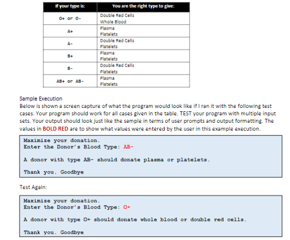 If your type is: 1|c| You are the right type to give: O+ or 0- Double ...
