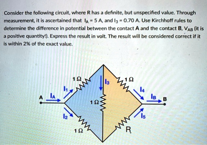 SOLVED: Consider the following circuit, where R has a definite, but unspecified value. Through ...