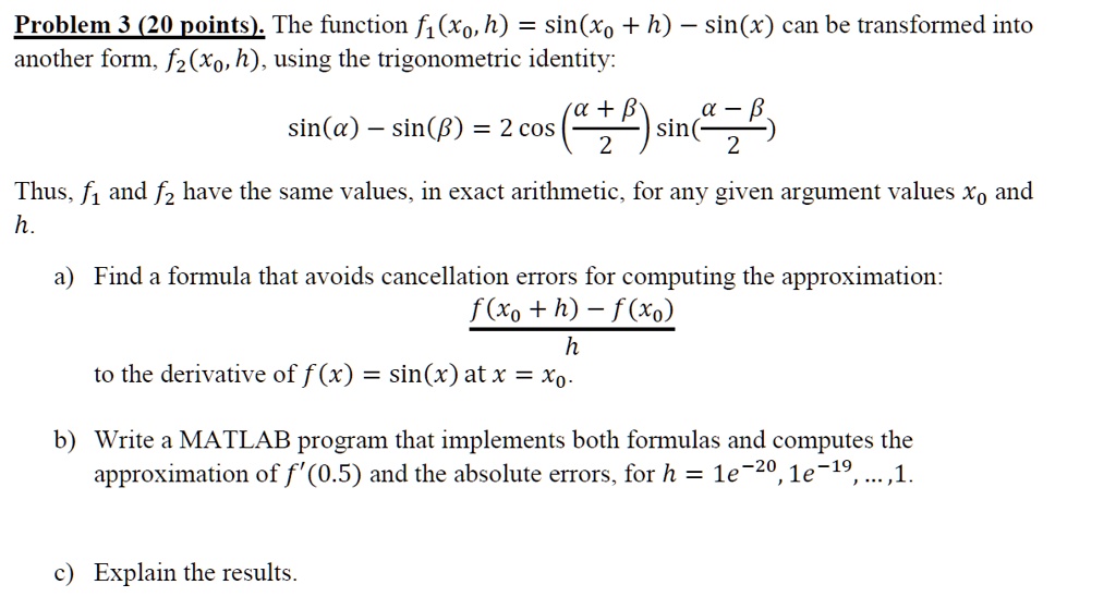 SOLVED: please use a MATLAB code to solve this question Problem 3 (20 ...