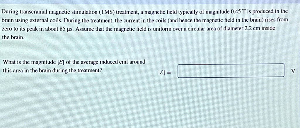 During transcranial magnetic stimulation (TMS) treatment, a magnetic ...