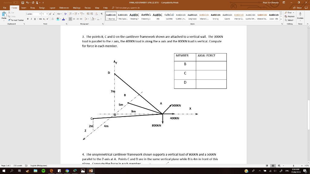 SOLVED: The points B, C, and D on the cantilever framework shown are ... SOLVED: The points B, C, and D on the cantilever framework shown are ...