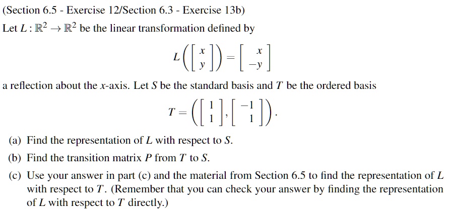 SOLVED: Let L : R^2 -> IR^2 be the linear transformation defined by L ...