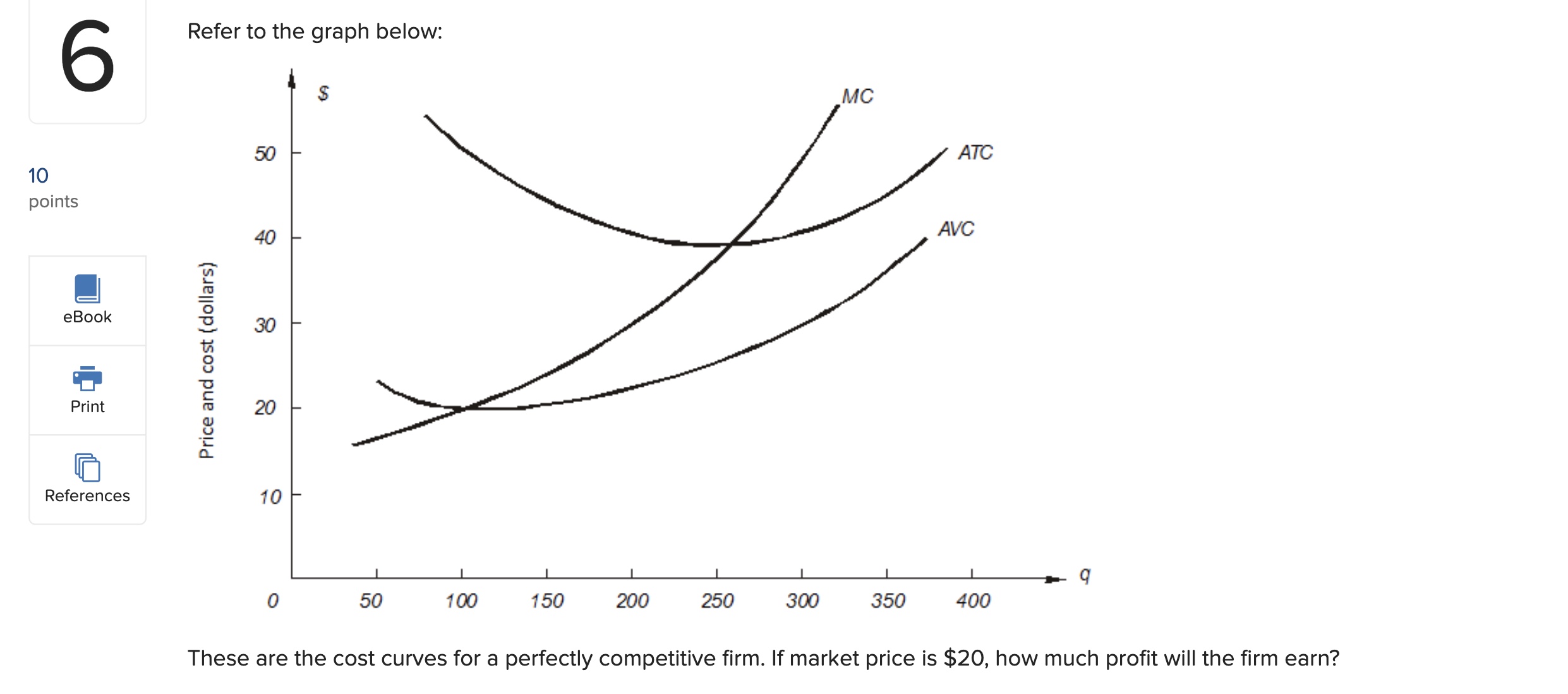 These are the cost curves for a perfectly competitive firm. If market ...