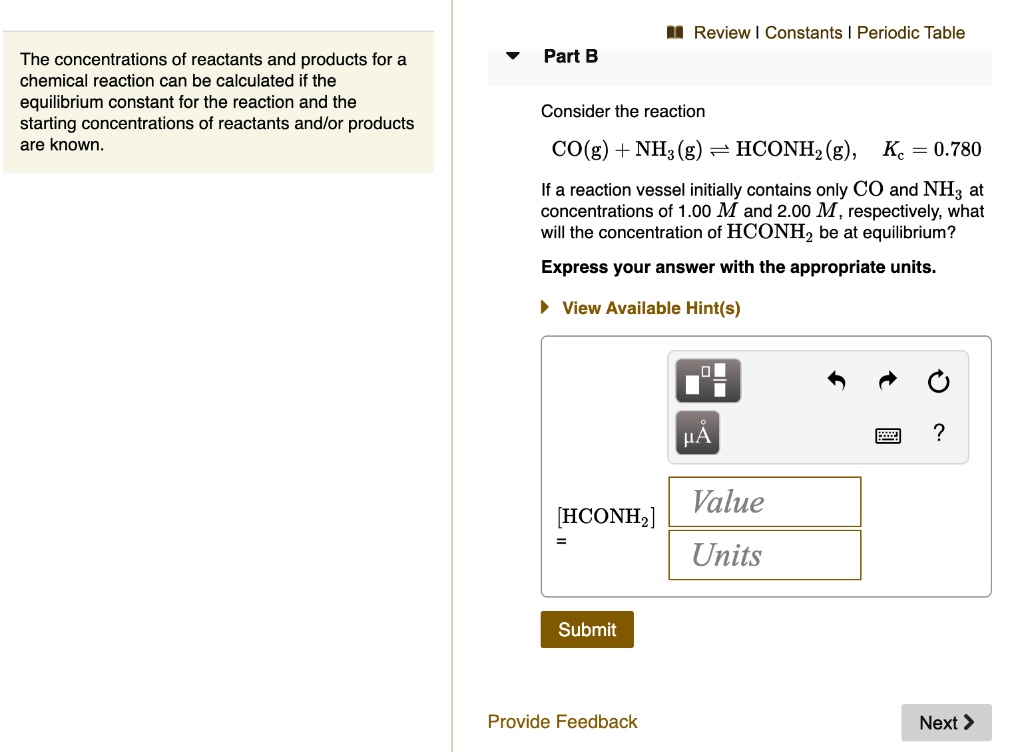 review constants periodic table the concentrations of reactants and products for a chemical ...