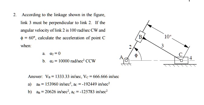SOLVED: According to the linkage shown in the figure, link 3 must be ...