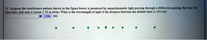 SOLVED: [0. Suppase the interference pattern shown thbe figure below ...
