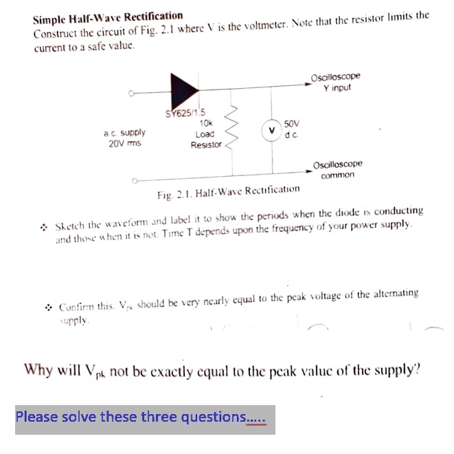 construct the circuit of fig 21 where v is the voltmeter note that the resistor limits the ...