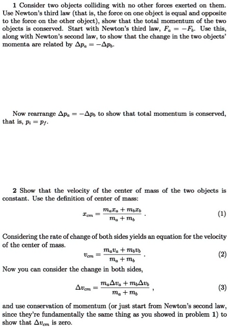 SOLVED: Consider objects colliding with other forces exerted on them ...