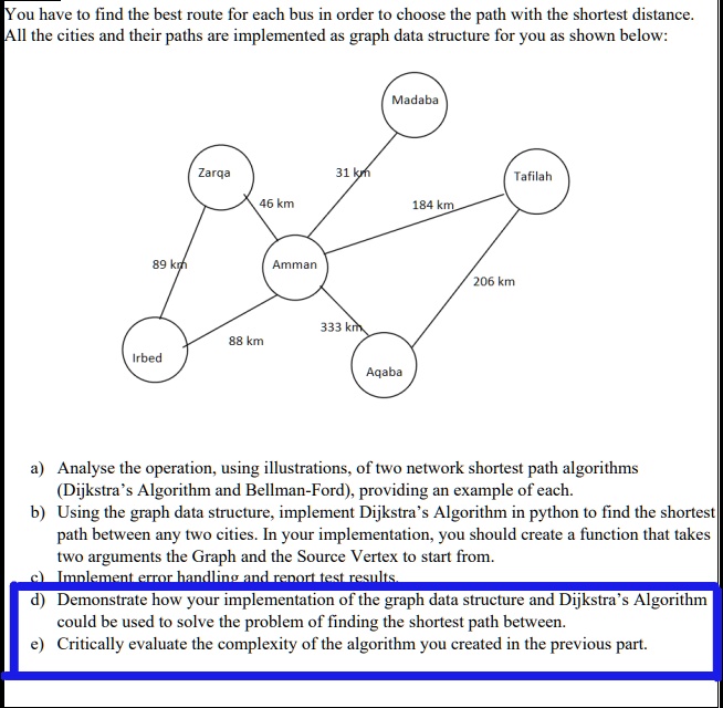 SOLVED: You have to find the best route for each bus in order to choose ...