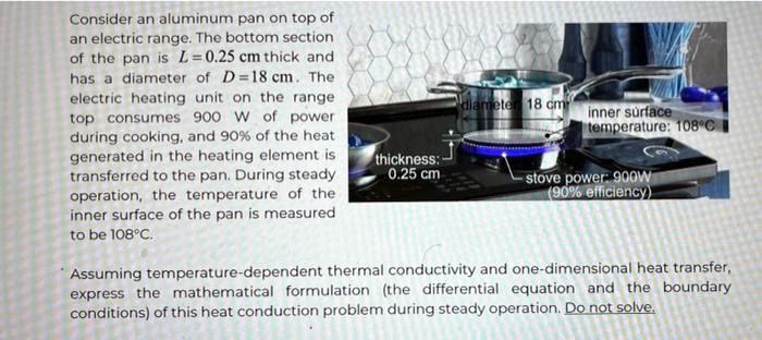 SOLVED: Heat transfer class. Just need the differential equation and ...