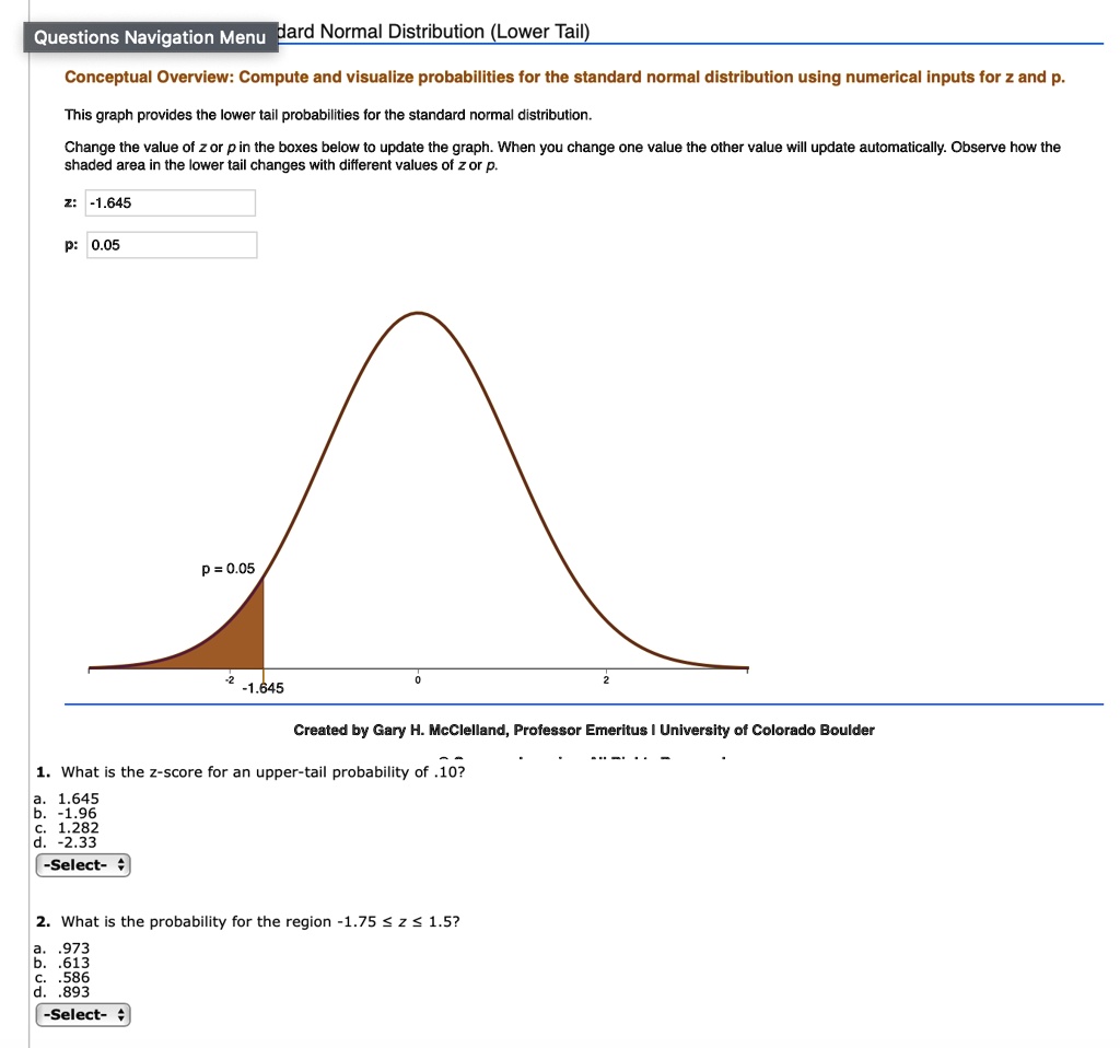 questions navigation menu hard normal distribution lower tail ...