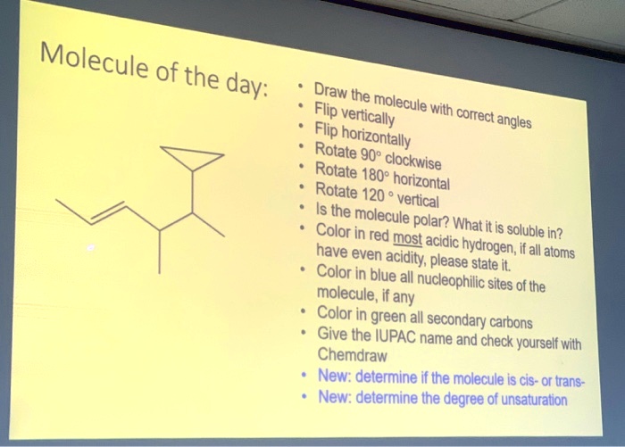 Molecule of the day: Draw the "Flip" molecule vertically with correct ...
