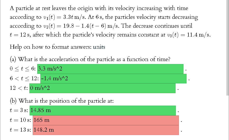 SOLVED: A particle at rest leaves the origin with its velocity ...