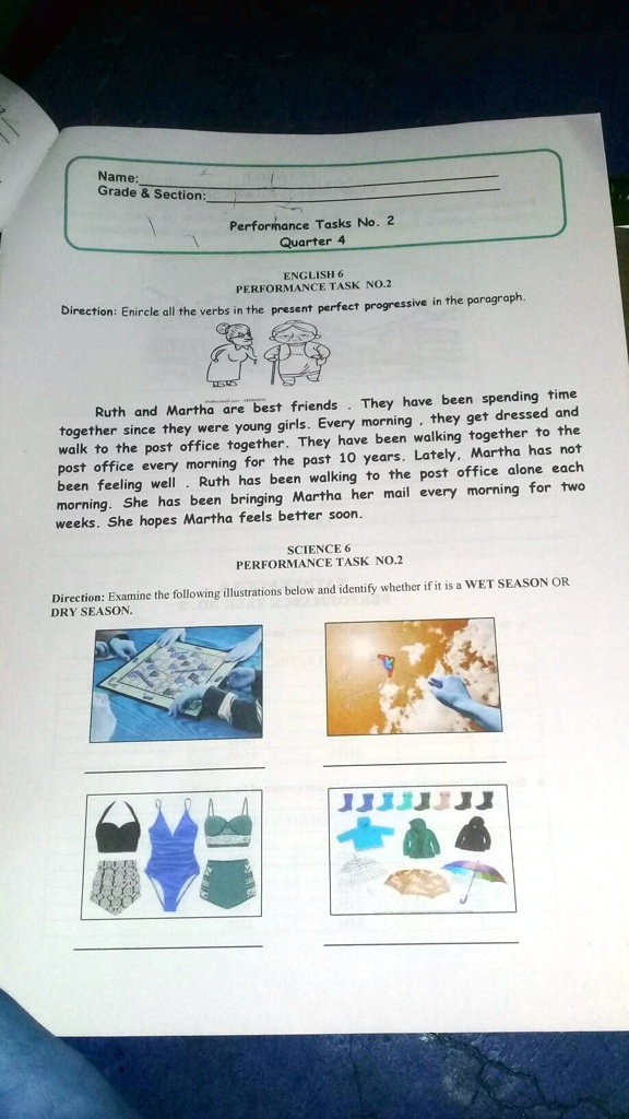 SOLVED: Summative Test No. 2 Performance Tasks No. 2 English-Science ...
