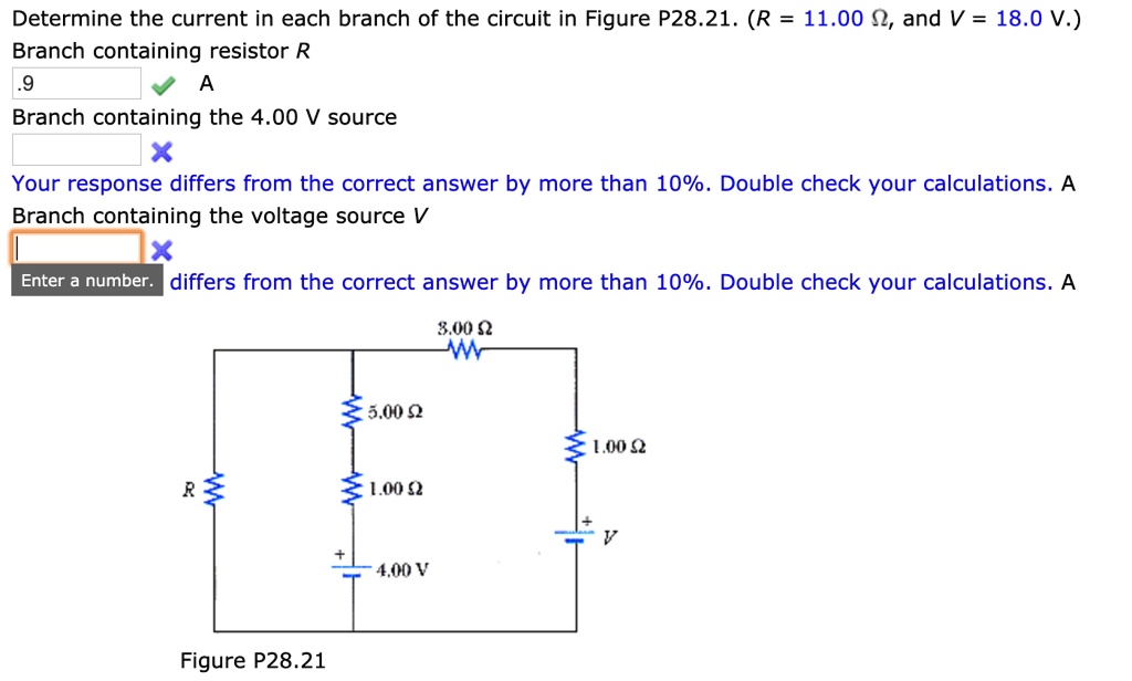Determine the current in each branch of the circuit i… - SolvedLib